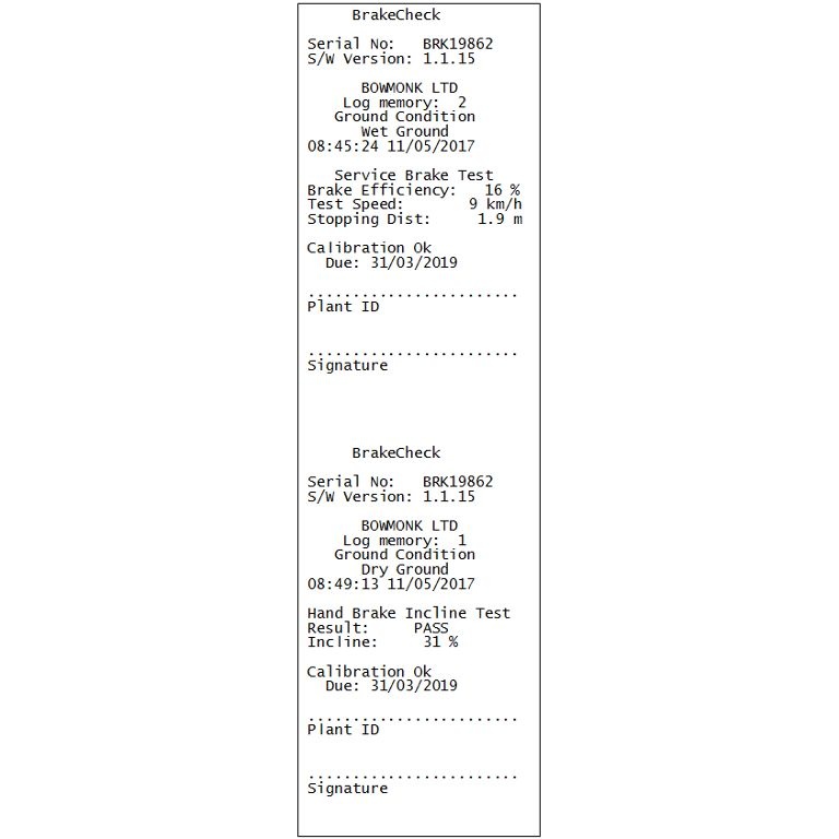 BrakeCheck for Quarry & Plant Vehicles - Bowmonk